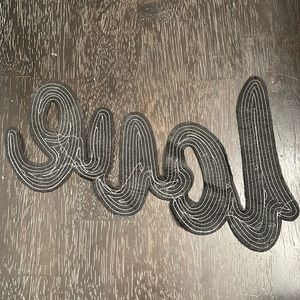 Accessories | Sequin Love Sew On Patch Large 12 Black Sparkly Diy ...